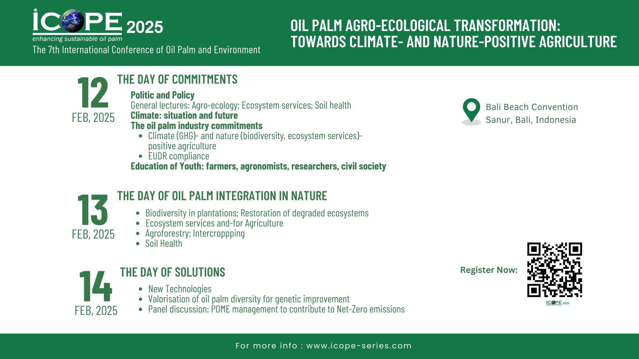 ICOPE – International Conference of Oil Palm and Environment